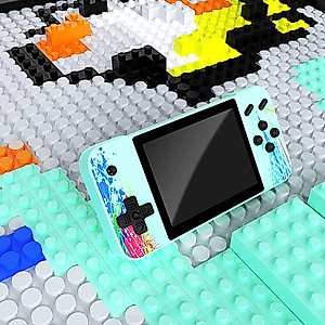 S5E5X Game Console for Kids G3 Handheld Game Console Horizontal Screen Retro Nostalgic Arcade Single Double 800 in One 3.5 Inch Large Screen Game Console Can Be Connected to The TV (Green)
