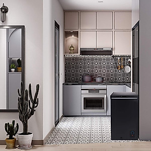 Kalamera. 3.5 Cu.ft Chest Freezer-Freestanding For Home/Apart With Lowest -4℉ Black, KCF-100-SS