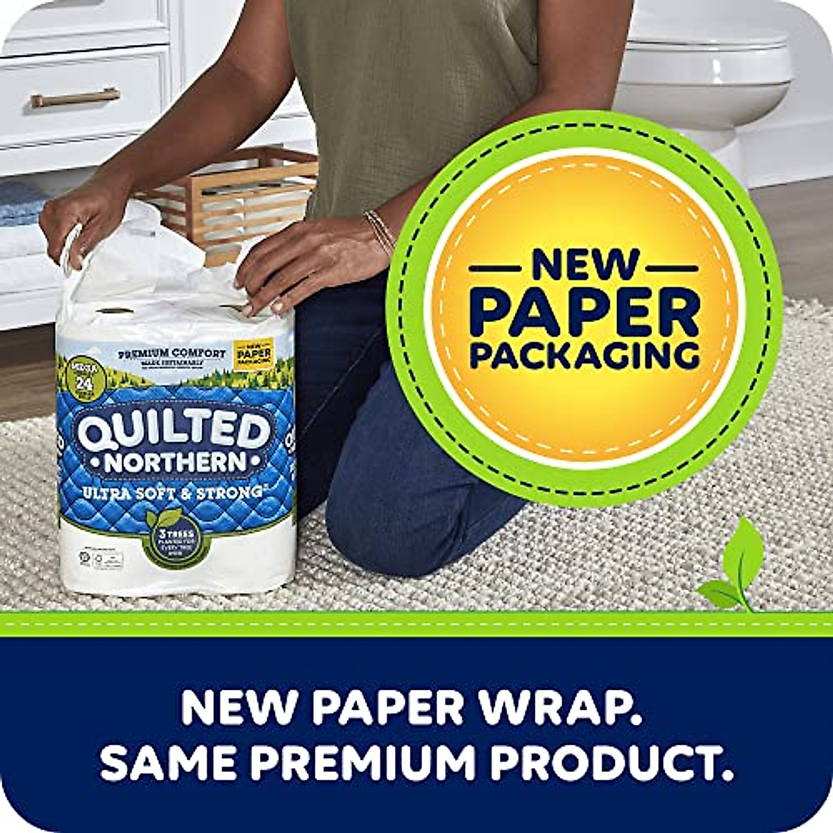 Quilted Northern Ultra Soft & Strong Toilet Paper, 18 Mega Rolls = 72 Regular Rolls, 2-ply Bath Tissue, 6 count (Pack of 3)