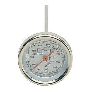 2 in Analog DIAL Meat Thermometer - 5.5 in Stainless Steel Probe Cooking Thermometer - Instant Read Food Thermometer - Candy Thermometer - Oven THERMOMETERS - Grill Thermometer - BBQ Thermometer