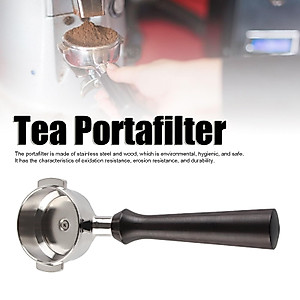 58mm Portafilter with wooden handle for milk tea and extracted tea drinks single head semi automatic brew Coffee machines (F Sandalwood)