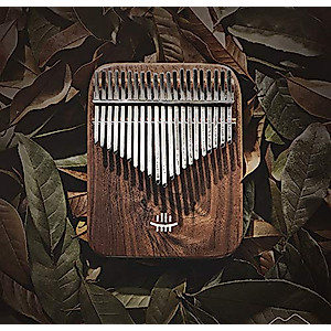 Hluru Kalimba 21 Key | Quality America Dark Walnut Wood Keyboard Thumb Piano | Calimba Musical Instruments | Professional Music Birthday Gifts