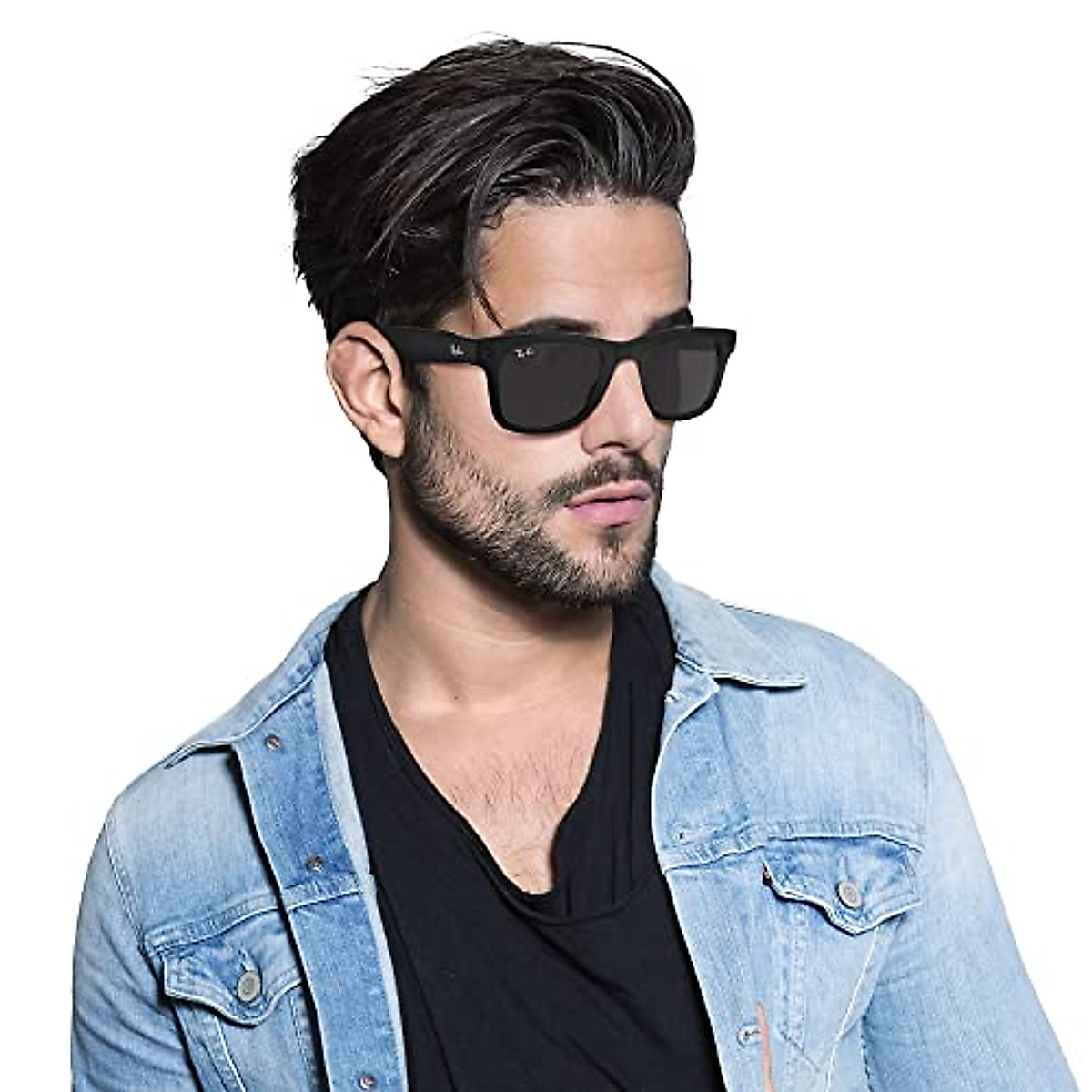 Ray-Ban Stories | Wayfarer Square Smart Glasses, Matte Black/Dark Grey, 50 mm