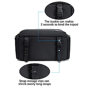 CADeN Compact Camera Shoulder Crossbody Bag Case Compatible for Nikon, Canon, Sony SLR/DSLR Mirrorless Cameras and Lenses Waterproof (1.0 L, Black)