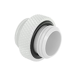 Dracaena.io 6 Pack G1/4" Thread, Male to Male Mini Extender Fitting with Tighten O-Ring, Brass Compression Fitting for PC, Premium Pipe Extension Fitting Adapter, White