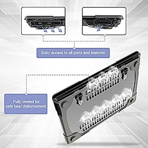 ProCase Protective Case for 13.5" Microsoft Surface Laptop 5/4/3/2 with Alcantara Palm Rest, Heavy Duty Slim Hard Shell Cover with Foldable Kickstands -Grey