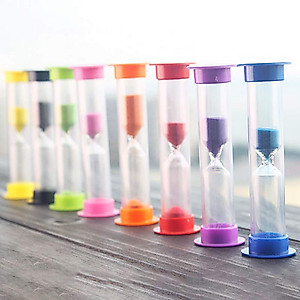 Gilroy 1pc Hourglass Sand Timer, Glass Sandglass Hourglass Timer 3 Minutes for Kids Children Brush Teeth Time Gadget Toy Gift, Random Color Random Color