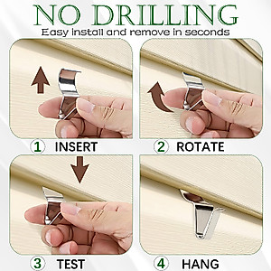 Hooks for Siding, 2024 New Vinyl Siding Hooks 10 Pack Heavy Duty Siding Clips Siding Hangers, No Hole Need Command Outdoor Hook Hang to Decor Wreath Things for Horizontal Gap Vinyl Siding