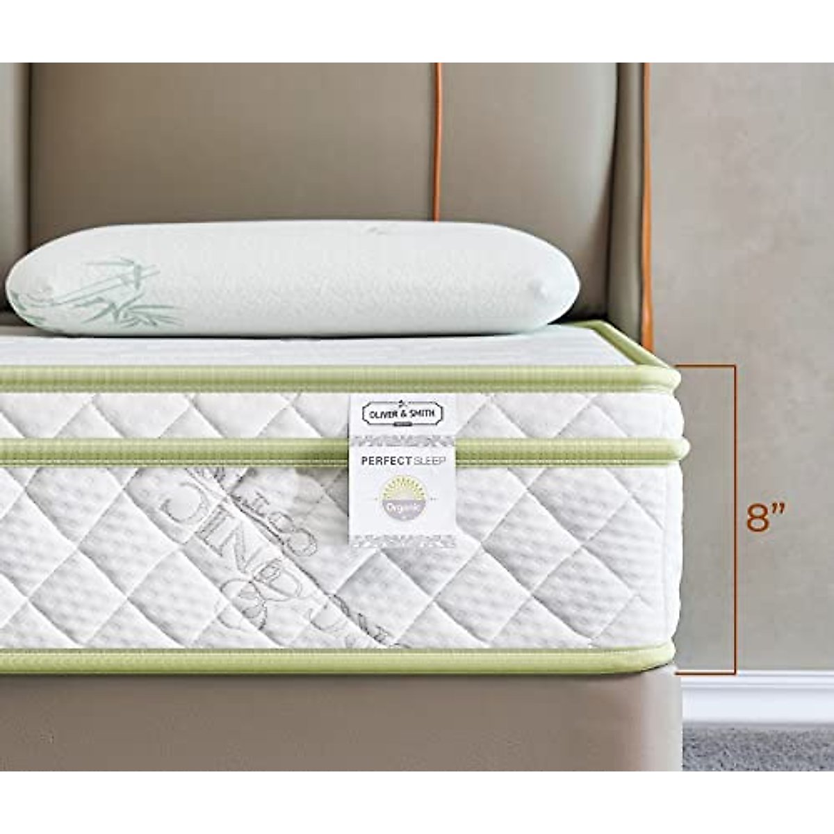 Twin Mattress - 8" Hybrid Mattress with Foam and Spring for Optimal Support and Comfort - Quilted Foam Soft Top - Rolled in a Box - Medium Firm - Oliver & Smith