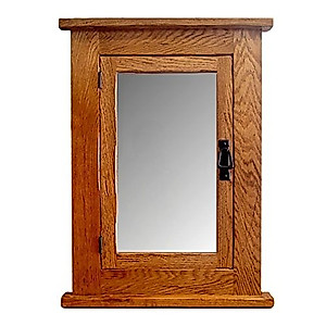 Solid Oak Mission Recessed Medicine Cabinet/Solid Wood & Handmade