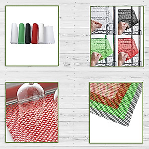 AME D'ESSENCE Bar Shelf Liner 24" x 480" Green Plastic Mesh Liner for Glassware Non Slip Drawer Liner Commercial Grade