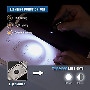 SOMGEM Creative Key Chain Car Keychain Flashlight with 2 Modes LED Lights 2 in 1 Accessories Ring for Office Backpack Purse Charm,Great Gift for Men or Women