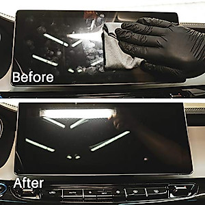 Car Microfiber Glass Cleaning Cloth Towel, 16”x16” Car Window Windshield Cleaning Cloth Wash Detailing Towel Double-Purposed Sides, Lint & Streak Free Quick Clean for Window Chrome Mirror LCD Screen