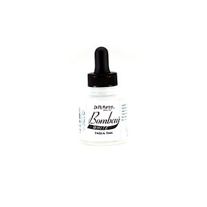 Dr. Ph. Martin's Bombay India Ink (8BY) Ink Bottle, 1.0 oz, White, 1 Bottle