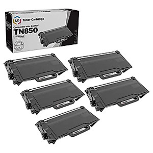 LD Products Compatible Toner Cartridge Replacement for Brother TN850 TN 850 TN-850 High Yield (Black, 5-Packs) for use in DCP-L5500DN DCP-L5600DN DCP-L5650DN DCP-L6600DW HL-L5000D, HL-L5100DN