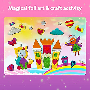 Skillmatics Foil Fun - Unicorns & Princesses, Easter Basket Stuffers, No Mess Art for Kids, Craft Kits & Supplies, DIY Creative Activity, Travel Toys, Gifts for Ages 4, 5, 6, 7, 8, 9