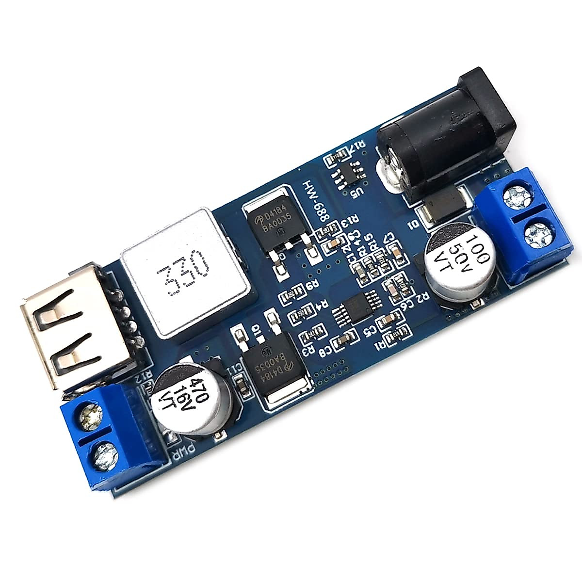 DEVMO 2Pcs 12v to 5v 5A Converter Step-Down Power Supply 24V / 12V to 5V 5A Voltage Regulator DC 9V-36V Step-Down to DC 5V-5.3V 3.5-6A Volt Transformer