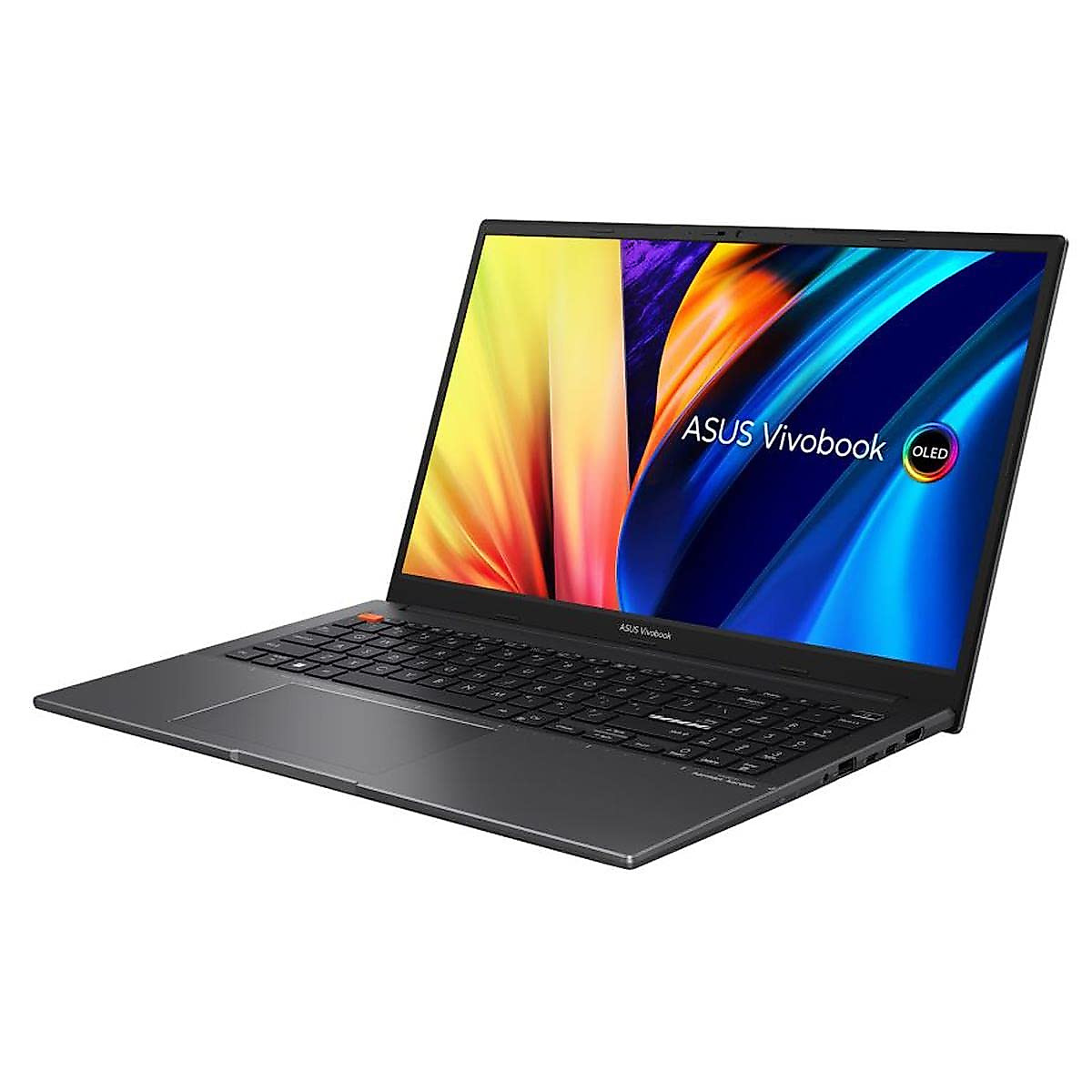 ASUS VivoBook S 15 OLED Slim Laptop, 15.6” FHD OLED Display, Intel Evo Platform, Intel Core i7-12700H CPU, 16GB RAM, 512GB SSD, Windows 11 Home, Indie Black, K3502ZA-DS74