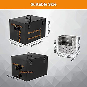 BEAMNOVA 9lbs Commercial Grease Trap Stainless Steel Black Grease Interceptor for Restaurant Kitchen Home Under Sink, Side Inlet