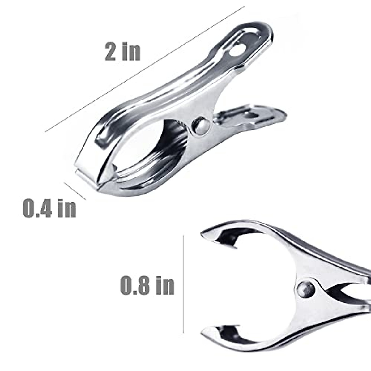 Garden Clips,60PCS Stainless Steel Greenhouse Clamps,Clamps with Strong Grip Heavy Duty for Fixing Shade Cloth or Plant Cover on Garden Hoops Greenhouse Hoops