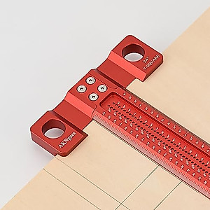 AKNgoes Woodworking Scriber T-Square Ruler 24in with Thoughtful Support Lips, Architect Ruler for Carpenter Work, Layout and Measuring Tools