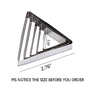 SK Triangle Shape Cookie Cutter Set, Stainless Steel, 5-Piece, Small(2.7in)