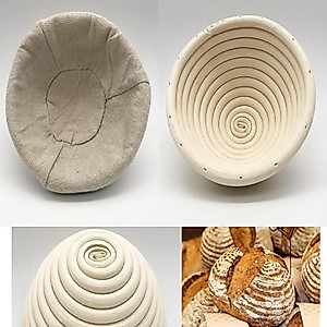 OURVER 5 Inch Round Bread Proofing Basket Sourdough Leavened Rattan Bowl for Artisan Bread Home Baking 2-Pack