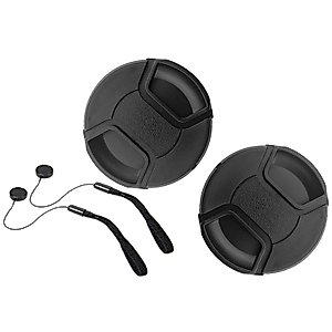 Rebel T7 Lens Cap Cover Compatible for Canon EF-S 18-55mm f/3.5-5.6 is II/STM/f/4-5.6 is STM,EF 75-300mm f/4-5.6 III,EF 75-300mm f/4-5.6 III USM,HUIPUXIANG [2 Pack]