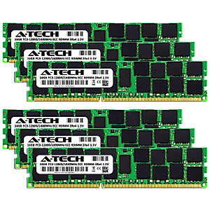 A-Tech 96GB (6x16GB) RAM for Dell PowerEdge R320, R420, R420XR, R520, R620, R720, R720XD, R820, R920 | DDR3 1600MHz ECC-RDIMM PC3-12800 2Rx4 1.5V ECC Registered DIMM Server Memory Upgrade Kit