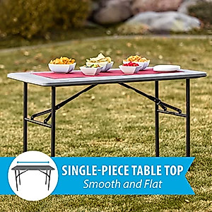 Lifetime 4-Foot Essential Folding Table, Gray