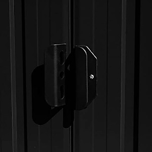 Outdoor Metal Storage Shed, Garden Shed with Door and Vents, Tool Room for Backyard, Patio, Lawn Garden Shed 101.2"x192.5"x71.3" Metal Anthracite