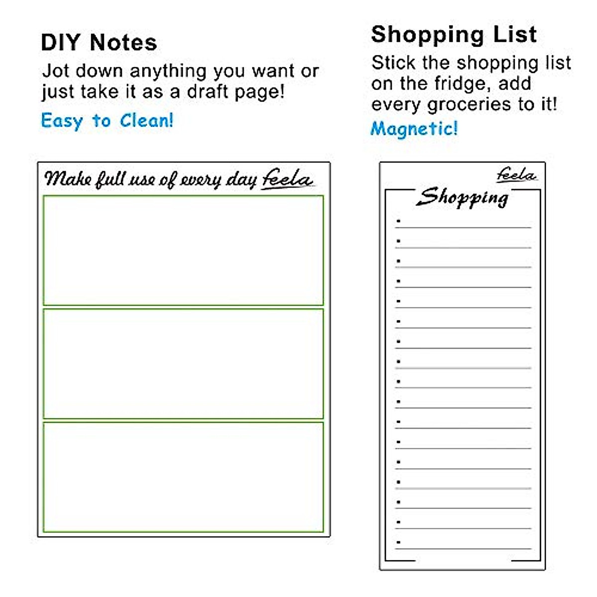 4 Pack Dry Erase 2023 Magnetic White Board Calendar Kit, Feela Monthly Weekly Calendar for Wall Refrigerator, Office Supplies with 8 Magnetic Erase Markers, 1 Eraser, 10 Stickers for Schedule