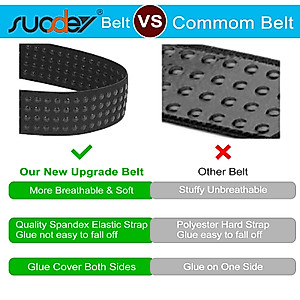 SUOSDEY 2 Pack Shirt Stays Belt Shirt Tucker Shirt Holder for Men Adjustable Elastic Band with Non-slip Glue,black