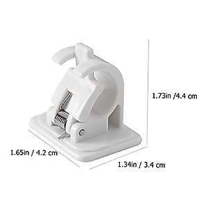 DOITOOL 6pcs Nail-Free Towel Bar Clip Wall Mount Clothes Rack Curtain Hooks Shower Curtains Hooks Nail Free Curtain Rod Hooks Adhesive Nail Free Adjustable Curtain Rod Holder Rod Support