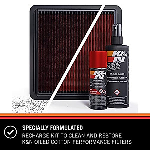 K&N Air Filter Cleaning Kit: Aerosol Filter Cleaner and Oil Kit; Restores Engine Air Filter Performance; Service Kit-99-5000, Multi