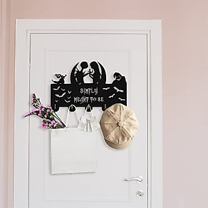 YSdesign The Nightmare Before Christmas Hooks-Jack Skellington Decor Wall Hooks,Wall Décor,Coat Hooks,Key Holder for Wall、Entryway and Kitchen-11.8×7.8Inch、 Black 、Eco-Wood