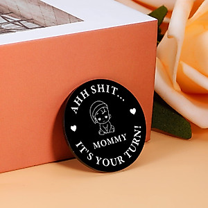 Funny Baby Gift New Dad Mom Parents Decision Coin Gift for Dad Mom to be Pregnancy Gifts for First Time Moms Dads Daddy Mummy, Baby Shower Announcement, New Parents Gifts for Fathers Day, Double-Sided