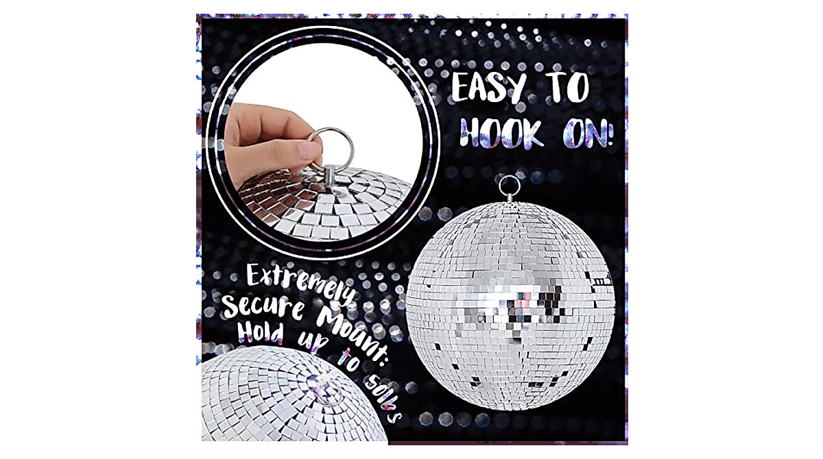 12-Inch Disco Mirror Ball for Parties, DJ & Home Decor