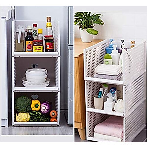 HomeDecoGoods Sturdy Simple Plastic Storage Drawers, Stackable Small Large Sliding Basket Organizer Drawer, White - Storage Drawers Organizer Using for Office, Kitchen, Living Room (Small)