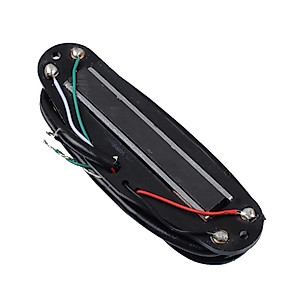 SAPHUE Dual Humbucker Single-Coil-Sized Guitar Humbucker Pickup Fit Fender Strat Squier Tele Electric Guitar (Black)