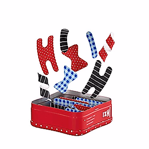 Welly Bandages - Handy Bandies | Adhesive Flexible Fabric Bravery Badges | Assorted Shapes for Minor Cuts, Scrapes, and Wounds | Colorful and Fun First Aid Tin for Fingers and Toes - 24 Count