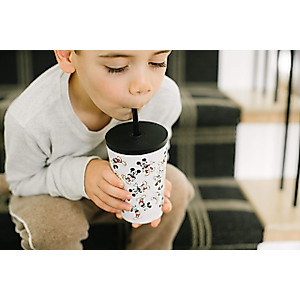 Simple Modern Disney Mickey Mouse Toddler Cup with Lid and Straw | Reusable Insulated Stainless Steel Kids Tumbler | Classic Collection | 12oz, Mickey Mouse Retro