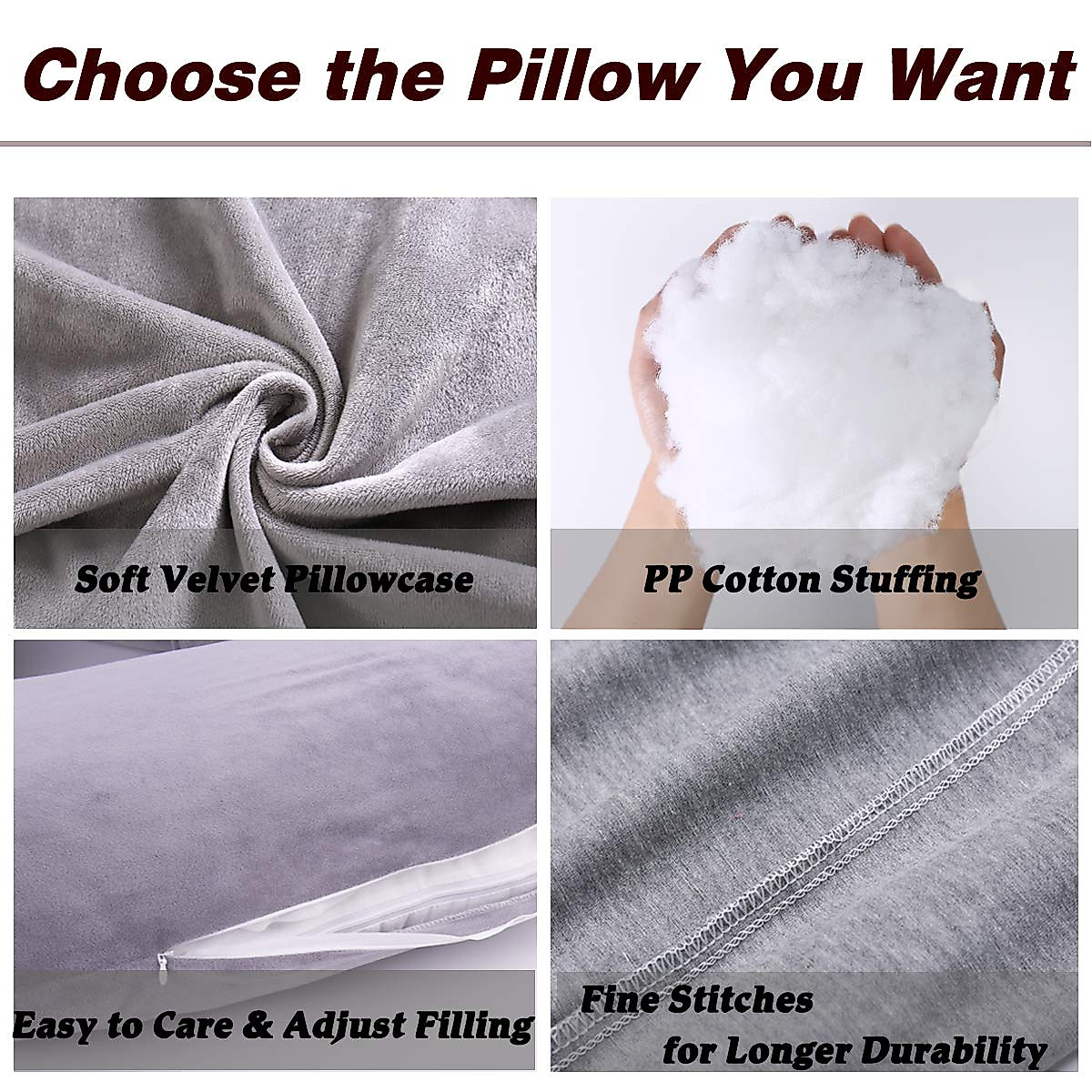 MOON PINE U Shaped Pregnancy Pillow for Sleeping and Replacement Pillow Cover