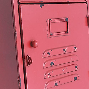 Funerom Vintage Wall Mounted Post Box Metal Mailbox 9 x 5.5 x 14.6 Inches, Rustic Red