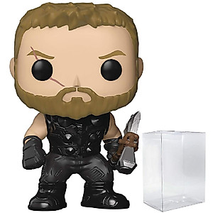 POP Marvel: Avengers Infinity War - Thor Funko Pop Vinyl Figure (Bundled with Compatible Pop Box Protector Case), Multicolored, 3.75 inches