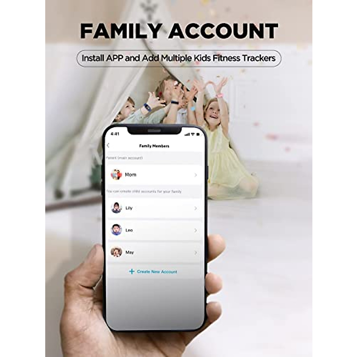 BIGGERFIVE Vigor 2 L Kids Fitness Tracker Watch for Boys Girls Ages 5-15, IP68 Waterproof, Activity Tracker, Pedometer, Heart Rate Sleep Monitor, Calorie Step Counter Watch, Blue