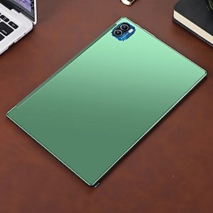 GLOGLOW 10.1 Inch Tablet, Green 8 Core CPU FHD Tablet 8MP Front 16MP Rear 100-240V with Keyboard for Reading (US Plug)
