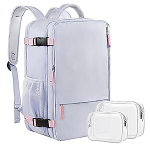 Sinaliy Large Travel Backpack for Women, 40L Carry On Backpack, 17 Inch Laptop Waterproof Backpack, College Bookbag, Backpack for Women, as Person Item Flight Approved