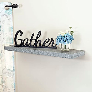 Household Essentials Floating Wall Shelf, Slate Grey
