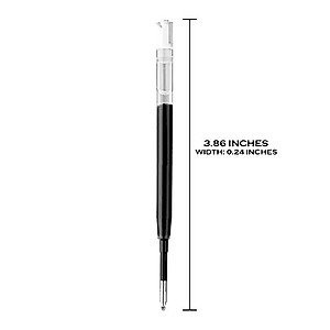 DunBong G2 Gel Ink Pen Refills, for Retractable Gel Pens, 0.5mm Fine Point, Pack of 5 (Black)